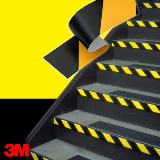 3M 766I Hazard Warning Tape Black/Yellow 50mmx33m 76650 - Self Adhesive ...