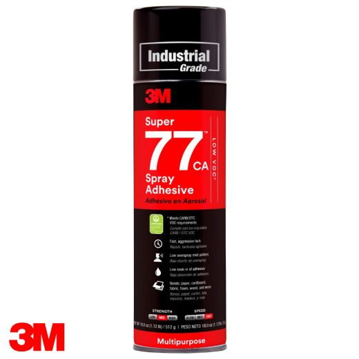 3M Super 77 Spray Adhesive Beige 500ml SPRAY77 - Self Adhesive Supplies